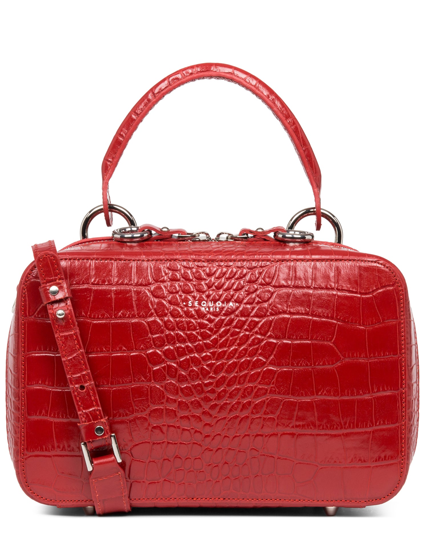 Rectangle Cube Croco Handbag • SEQUOIA